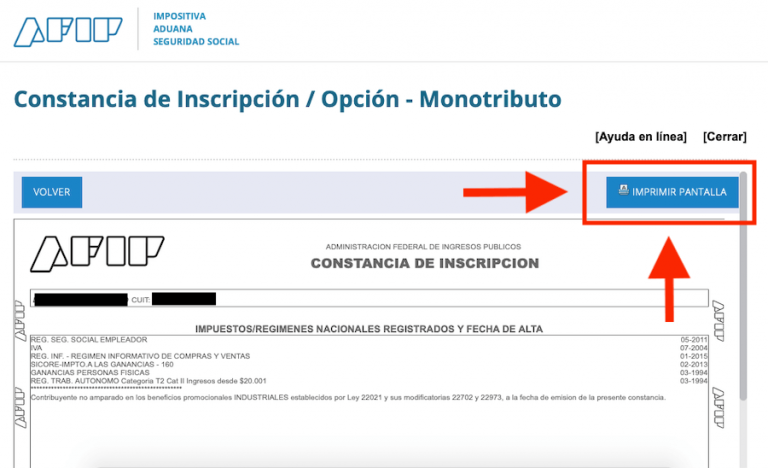 Constancia de CUIT de AFIP | Generar e imprimir (AHORA) - Mi Cuil